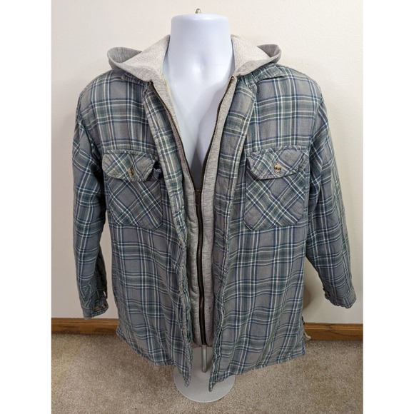 Coleman | Jackets & Coats | Vintage Coleman Blue Plaid Flannel Shirt ...
